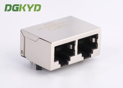 China 1 x 2 RJ45 magnético integrado portuario Jack modular 100BASE sin el LED en venta