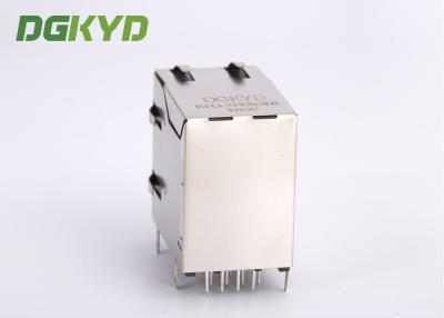 China 2x1 de modulaire Schakelaar van Jack Stack Dual Port RJ45 Magnetics 100Mb Ethernet Te koop