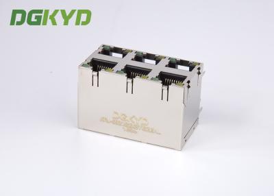 China El poder de KRJ -5921S2X3YGZENL sobre el metal del conector de Ethernet Rj45 protegió la pila 2X3 G/Y LED en venta