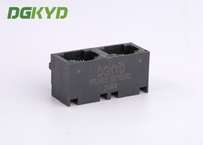 China KRJ-56S1X2YGWKNL Tab Up Ganged Two Port Gigabit Ethernet Rj45 Lan Jack For UTP en venta