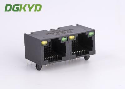 China KRJ-56S1X2YGWKNL Tab Up Ganged Two Port Gigabit Ethernet Rj45 Lan Jack For UTP en venta