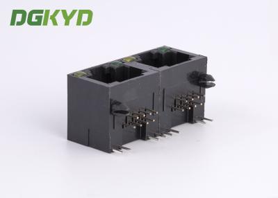 China KRJ-56S1X2YGWKNL Tab Up Ganged Two Port Gigabit Ethernet Rj45 Lan Jack For UTP en venta