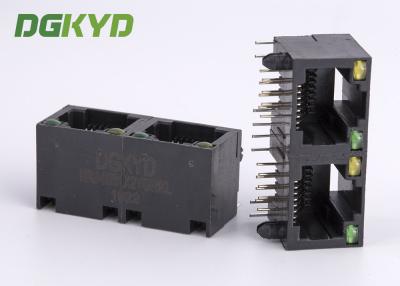 China KRJ-56S1X2YGWKNL Tab Up Ganged Two Port Gigabit Ethernet Rj45 Lan Jack For UTP en venta