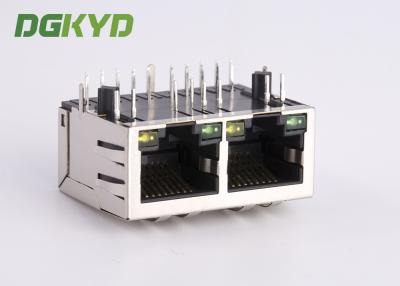 China 1 x 2 BASE modular portuaria del RJ45 Jack With Internal Isolation Transformer 1000 de ángulo recto en venta