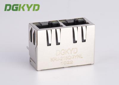 China 1 x 2 BASE modular portuaria del RJ45 Jack With Internal Isolation Transformer 1000 de ángulo recto en venta