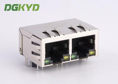 China 1 x 2 BASE modular portuaria del RJ45 Jack With Internal Isolation Transformer 1000 de ángulo recto en venta