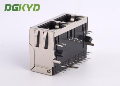 China 1 x 2 BASE modular portuaria del RJ45 Jack With Internal Isolation Transformer 1000 de ángulo recto en venta
