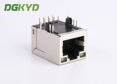 China Einzelner abgeschirmter integrierter Porttransformator modularer Jack Rj 45 für Telekommunikations-Übermittler RJ45 mit Transformator zu verkaufen