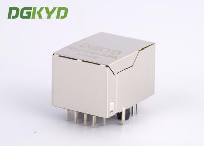 China Einzelner abgeschirmter integrierter Porttransformator modularer Jack Rj 45 für Telekommunikations-Übermittler RJ45 mit Transformator zu verkaufen