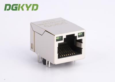 China Einzelner abgeschirmter integrierter Porttransformator modularer Jack Rj 45 für Telekommunikations-Übermittler RJ45 mit Transformator zu verkaufen