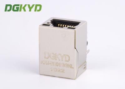 China Einzelner abgeschirmter integrierter Porttransformator modularer Jack Rj 45 für Telekommunikations-Übermittler RJ45 mit Transformator zu verkaufen