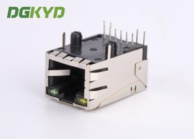 China 10/100 solo conector bajo de Ethernet del enchufe modular del puerto 6P8C RJ45 con el filtro del lan en venta