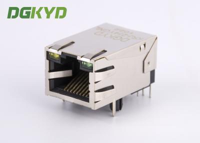 China 10/100 solo conector bajo de Ethernet del enchufe modular del puerto 6P8C RJ45 con el filtro del lan en venta