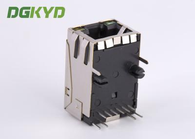 China 10/100 solo conector bajo de Ethernet del enchufe modular del puerto 6P8C RJ45 con el filtro del lan en venta