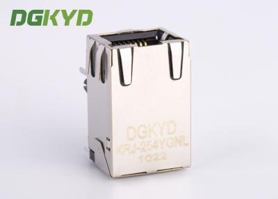 China 10/100 solo conector bajo de Ethernet del enchufe modular del puerto 6P8C RJ45 con el filtro del lan en venta