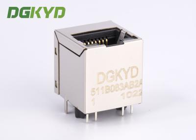 China 10/100 fábrica vetical del conector de Ethernet de la inserción del Lan Jack del grado Rj45 de la BASE 180 en venta