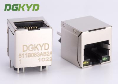 China 10/100 fábrica vetical del conector de Ethernet de la inserción del Lan Jack del grado Rj45 de la BASE 180 en venta