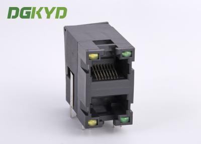 China Conector portuario doble RJ45 de la pila sin blindaje 2x1 sin el zócalo de Ethernet del transformador en venta