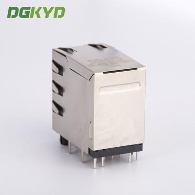 中国 Y/G LEDの二重デッキ2の港RJ45の容器のコネクターのイーサネット モジュラー ジャック 販売のため