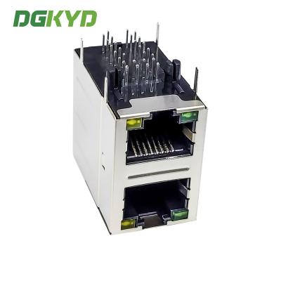 China Conector de puertos múltiples RJ45 2X1 enchufe de bloque modular Gigabit filtro 6U DGKYD21Q042AB2A4D068 en venta