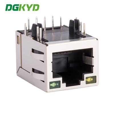 China Interfaz de red de conectores 10/100BASE RJ45 con filtro Ethernet DGKYD211B113FD1A4D en venta