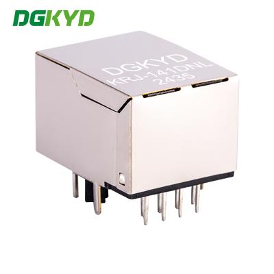 China Conector de puerto único KRJ-141DNL RJ45 Interfaz de red 100Mbps Luz sin tarjeta en venta