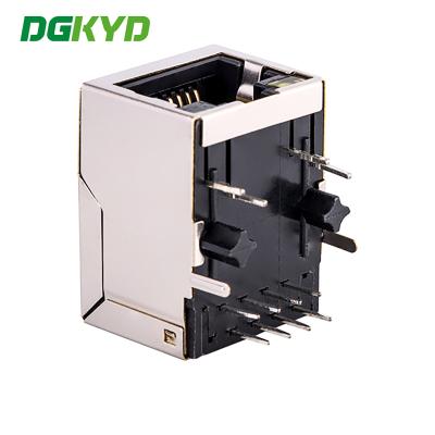China Conector de puerto único KRJ-141DNL RJ45 Interfaz de red 100Mbps Luz sin tarjeta en venta