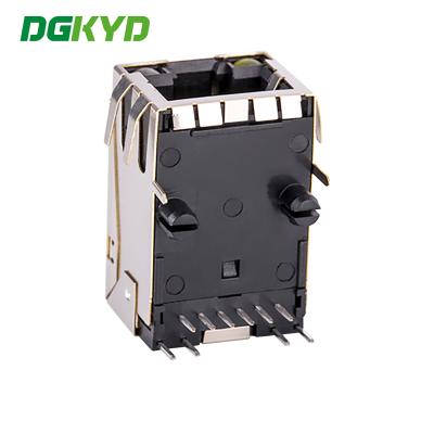 중국 KRJ-254DPNL 라우터 100 메가 비트 RJ45 자기 연결 장치 탭 업 Cat5 모듈식 잭 판매용