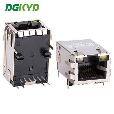 중국 KRJ-254DPNL 라우터 100 메가 비트 RJ45 자기 연결 장치 탭 업 Cat5 모듈식 잭 판매용