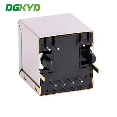 China KRJ-180DYGZNL Conector vertical RJ45, Conector Ethernet RJ45 con transformador magnético interno en venta