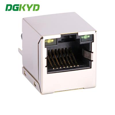 China KRJ-180DYGZNL Conector vertical RJ45, Conector Ethernet RJ45 con transformador magnético interno en venta
