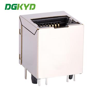 China KRJ-180DYGZNL Conector vertical RJ45, Conector Ethernet RJ45 con transformador magnético interno en venta