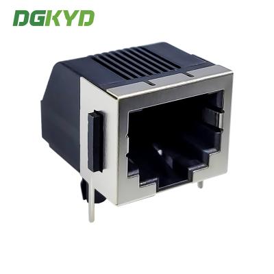 중국 RJ45 커넥터 5721 SMT 8P8C Ear Half Package Shielded Mesh Port Without LED DGKYD5721E1188GWA6SB1359 판매용