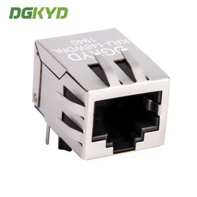 China Ángulo derecho 10 / 100 Base RJ45 conector modular con conector de cable Ethernet transformador KRJ-146WDNL en venta