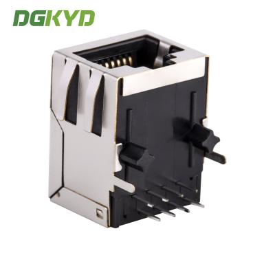 China Ángulo derecho 10 / 100 Base RJ45 conector modular con conector de cable Ethernet transformador KRJ-146WDNL en venta