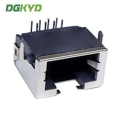 China Panel de hundimiento RJ45 SMT 8.8 sin blindaje de banda de luz 8P8C tipo de inserción directa DGKYDCB881188GWWA6DB1075 en venta