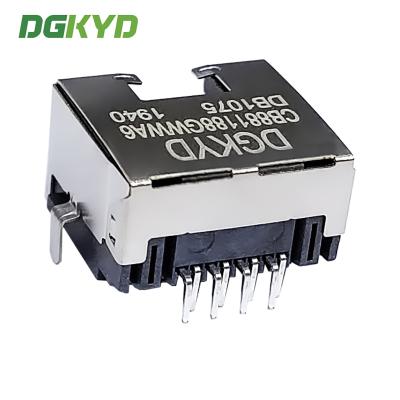China Panel de hundimiento RJ45 SMT 8.8 sin blindaje de banda de luz 8P8C tipo de inserción directa DGKYDCB881188GWWA6DB1075 en venta