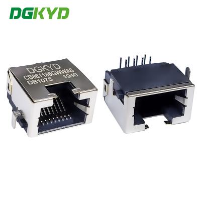 China Panel de hundimiento RJ45 SMT 8.8 sin blindaje de banda de luz 8P8C tipo de inserción directa DGKYDCB881188GWWA6DB1075 en venta
