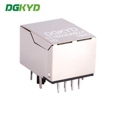China RJ45-Anschluss 100 Mbit/s Ethernet-Port ohne Transformator, mit Licht und Abschirmung DGKYD111B035AB2A1D zu verkaufen