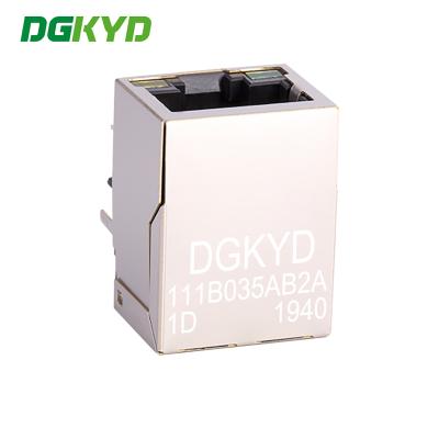 China RJ45-Anschluss 100 Mbit/s Ethernet-Port ohne Transformator, mit Licht und Abschirmung DGKYD111B035AB2A1D zu verkaufen