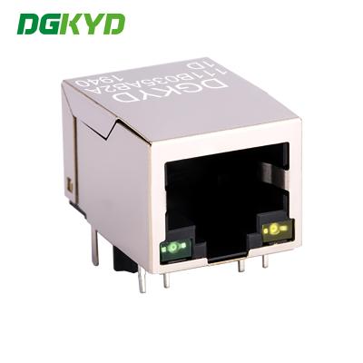 China RJ45-Anschluss 100 Mbit/s Ethernet-Port ohne Transformator, mit Licht und Abschirmung DGKYD111B035AB2A1D zu verkaufen