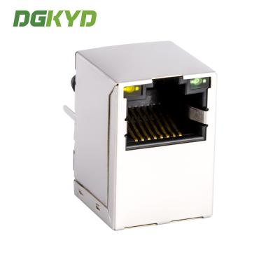 China Entrada superior Rj45 Lan Jack, Cat6 Gigabit Rj45 conector modular con transformador DGKYD511Q030AC1A8D057 en venta