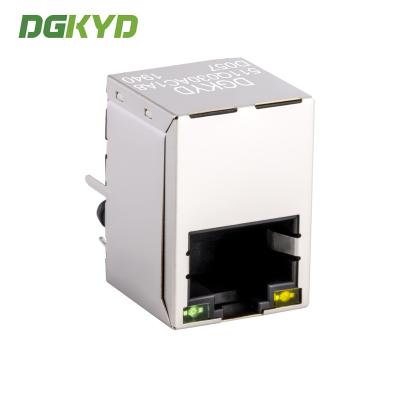 China Entrada superior Rj45 Lan Jack, Cat6 Gigabit Rj45 conector modular con transformador DGKYD511Q030AC1A8D057 en venta