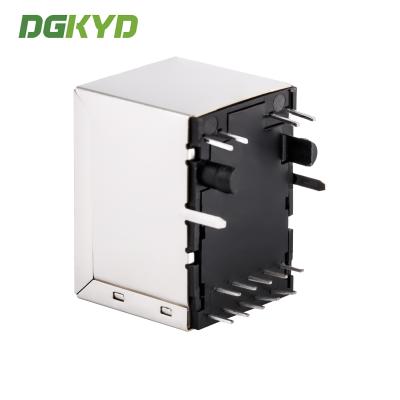 China Entrada superior Rj45 Lan Jack, Cat6 Gigabit Rj45 conector modular con transformador DGKYD511Q030AC1A8D057 en venta