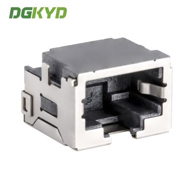 China Escudo personalizado 8p8c SMD Rj45 Keystone Jack, Conector Ethernet de perfil extra baixo KRJ-85A85MMNL à venda