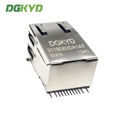 Китай Плита регулировки основания-T DGKYD311B083DA1A7S009 SMT RJ45 магнитная Джек 100 с СИД продается