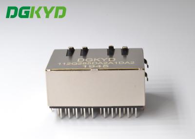 China Conector de Ethernet de 10P8C 2.5G RJ45 con el transformador del ala de la correa de la lámpara en venta