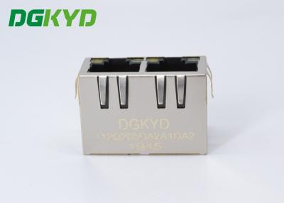 China Conector de Ethernet de 10P8C 2.5G RJ45 con el transformador del ala de la correa de la lámpara en venta