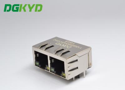 China Conector de Ethernet de 10P8C 2.5G RJ45 con el transformador del ala de la correa de la lámpara en venta