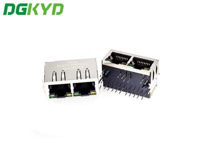 China conector de Ethernet de 1X2 8P10C TAB Down RJ45 con el LED en venta